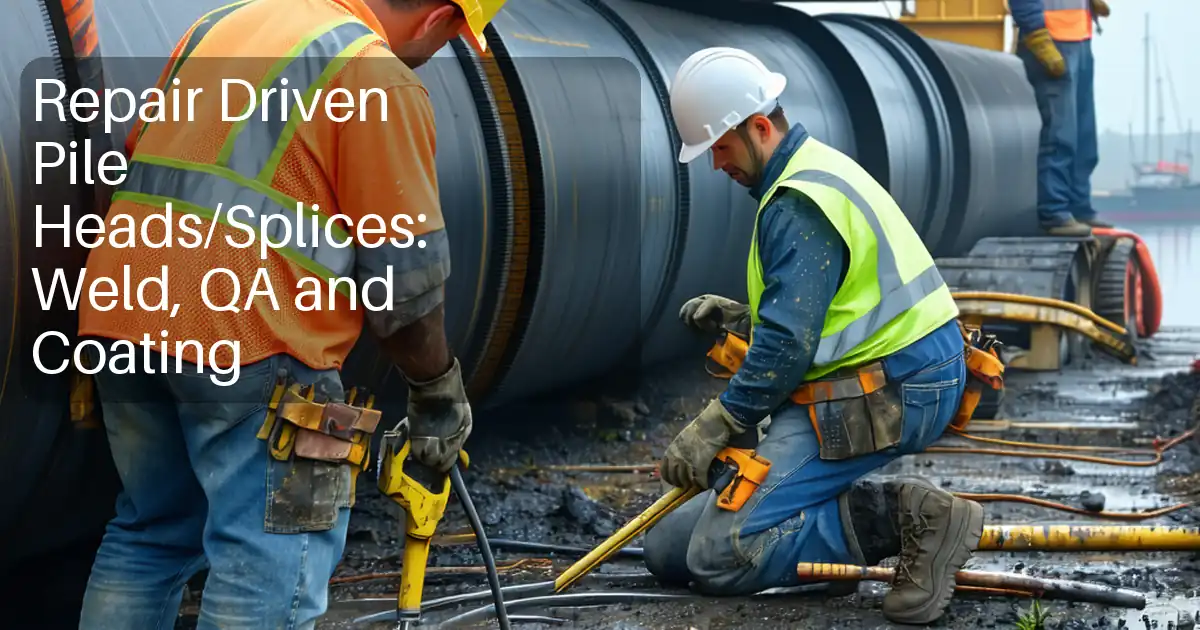 Repair Driven Pile Heads/Splices: Weld, QA and Coating