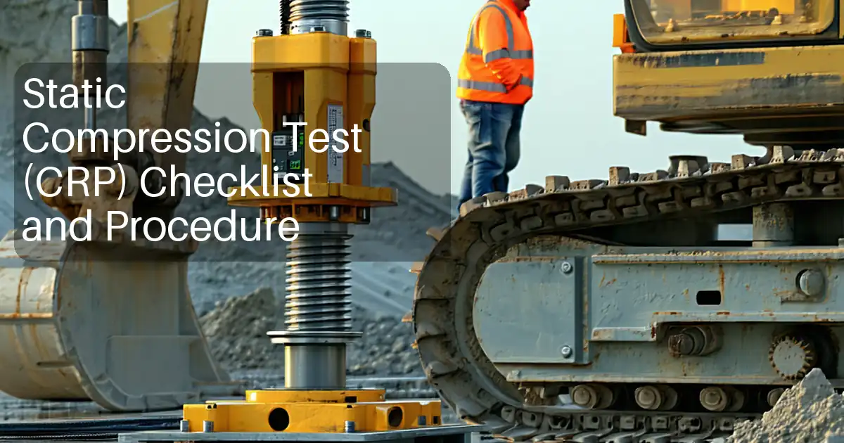 Static Compression Test (CRP) Checklist and Procedure