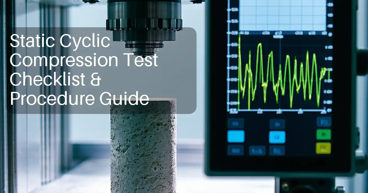 Static Cyclic Compression Test Checklist & Procedure Guide